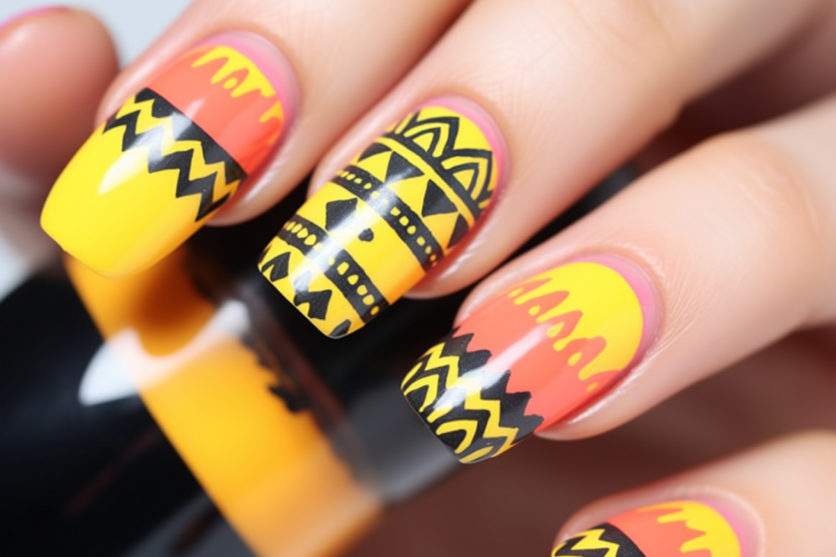 Aztec Western Nail Designs - Fitness Beauty Art