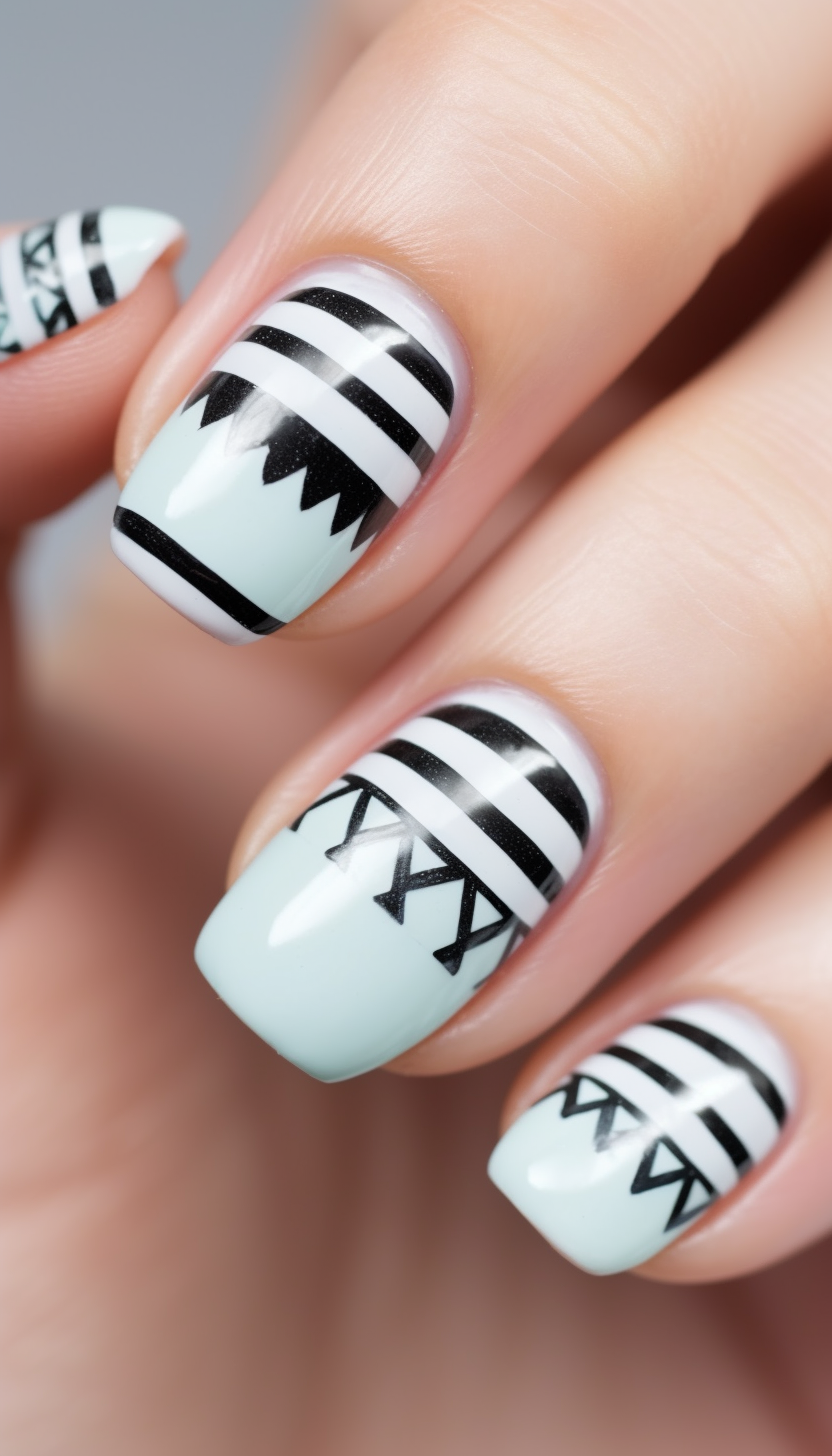 Aztec Western Nail Designs - Fitness Beauty Art