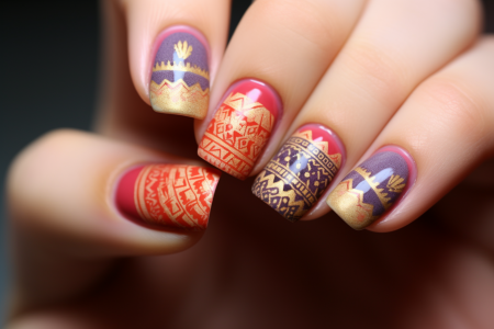 Painting One Nail A Different Color Trend - Fitness Beauty Art