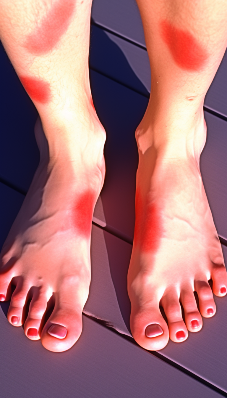 Sunburn Feet Treatment - Fitness Beauty Art